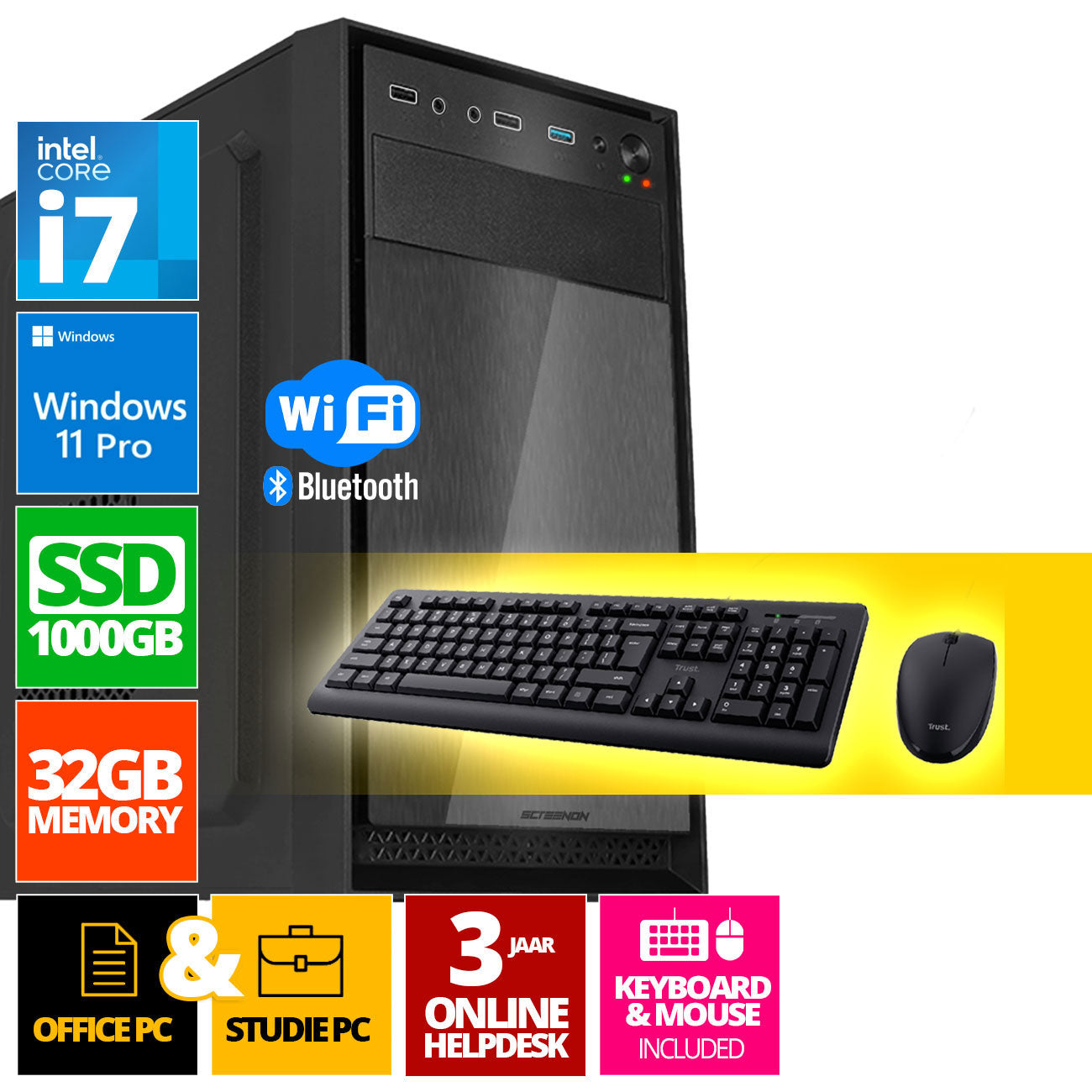 Intel Complete PC Set | Intel Core i7 | 32 GB DDR4 | 1 TB SSD - NVME